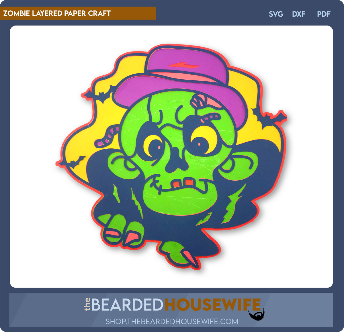 Zombie Layered Paper Craft – The Bearded Housewife