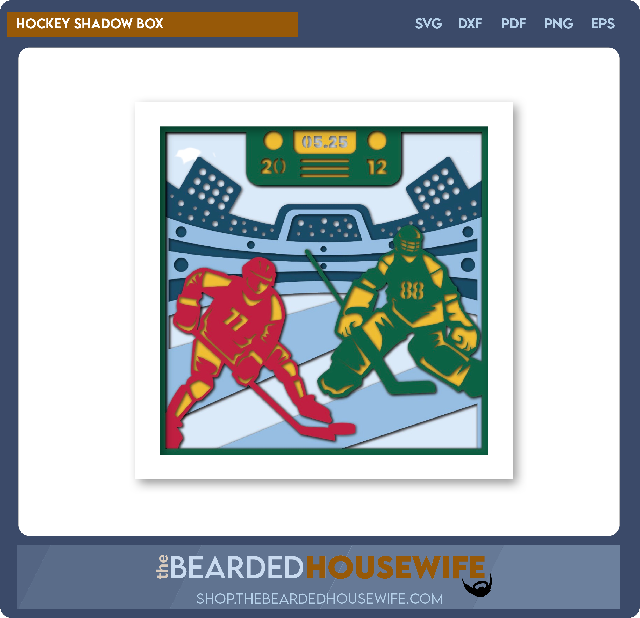 Hockey Shadow Box – The Bearded Housewife