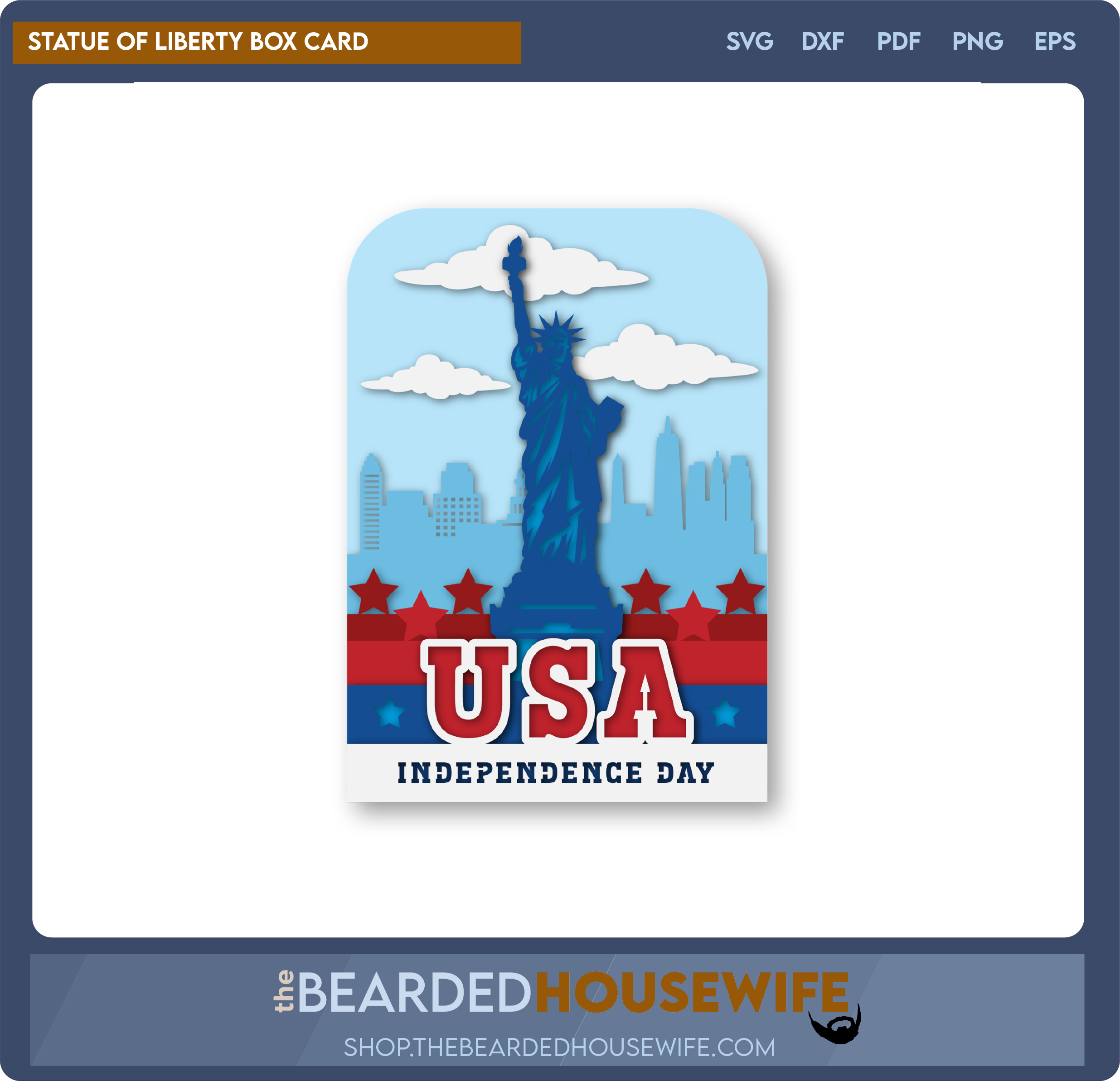 Statue of Liberty Box Card – The Bearded Housewife