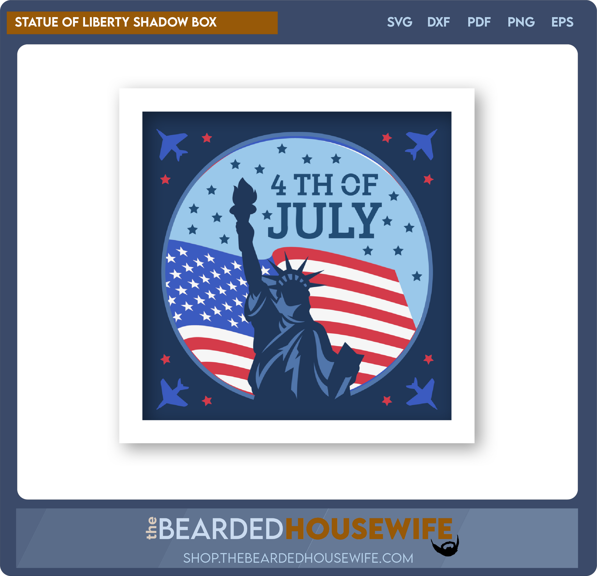 Statue of Liberty Shadow Box – The Bearded Housewife