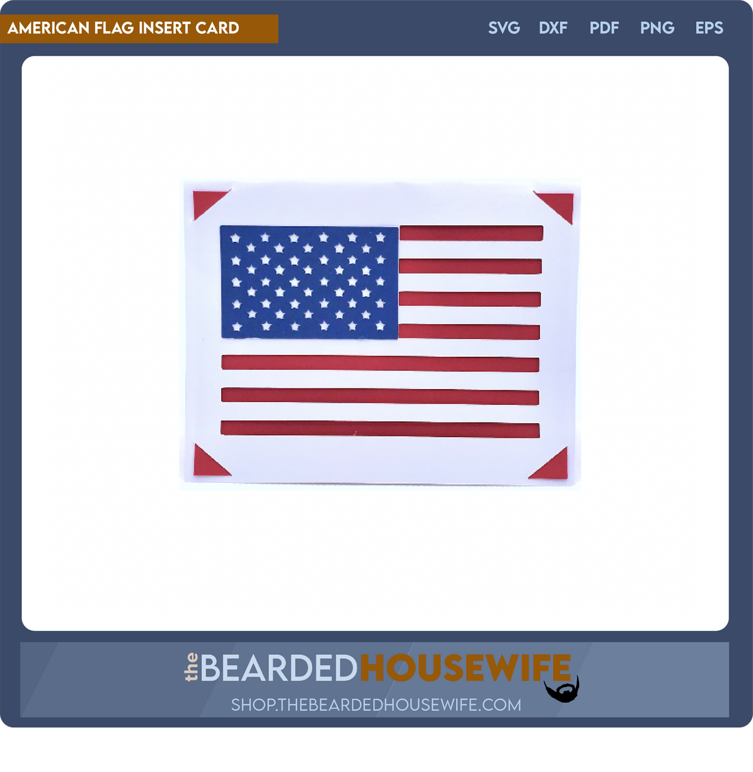 American Flag Insert Card – The Bearded Housewife